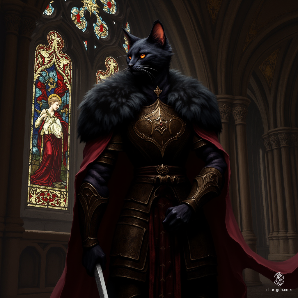 CharGen: Fantasy AI Image Generator - Character Art by Barbarian4081 - in Black furred tabaxi ...