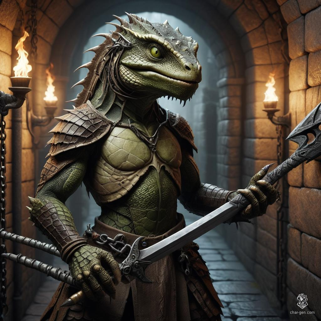 CharGen: D&D Npc Art by CharGen - Lizardfolk