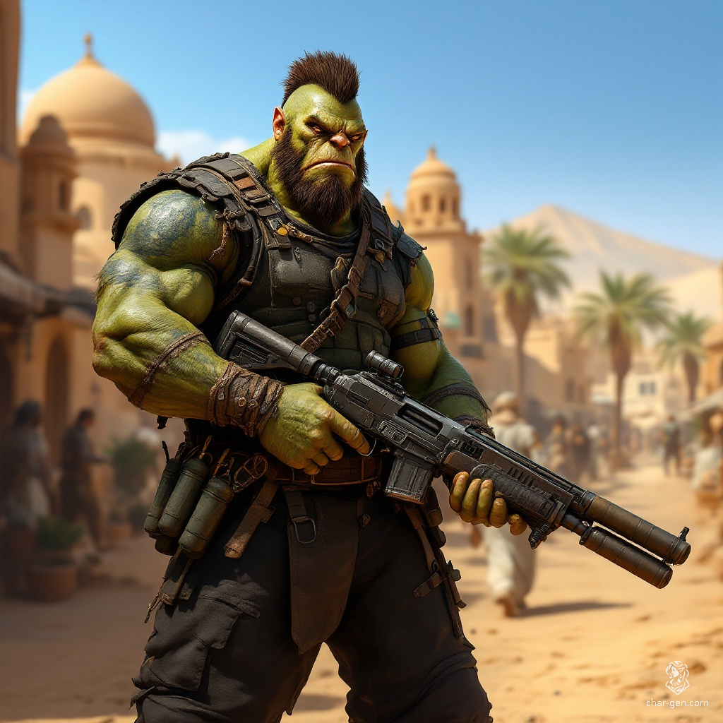 Orc Fighter Mercenary-Captain *NEW* | Npc Fantasy Art | CharGen