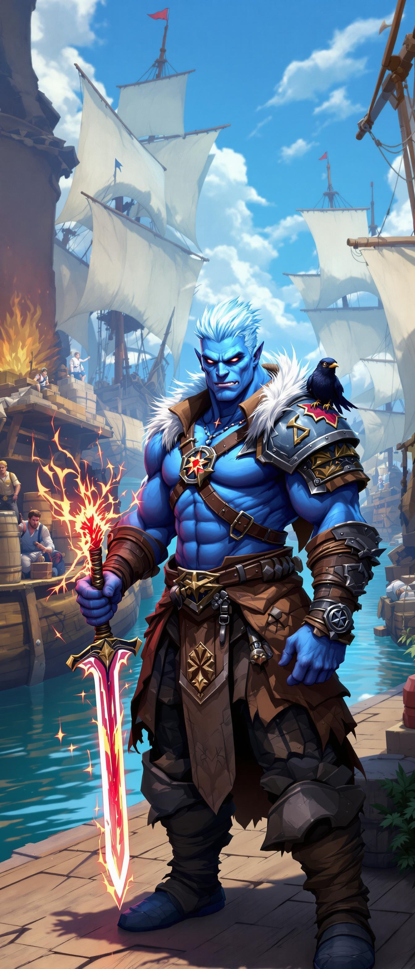 Half Orc Warlock | Npc Fantasy Art | CharGen