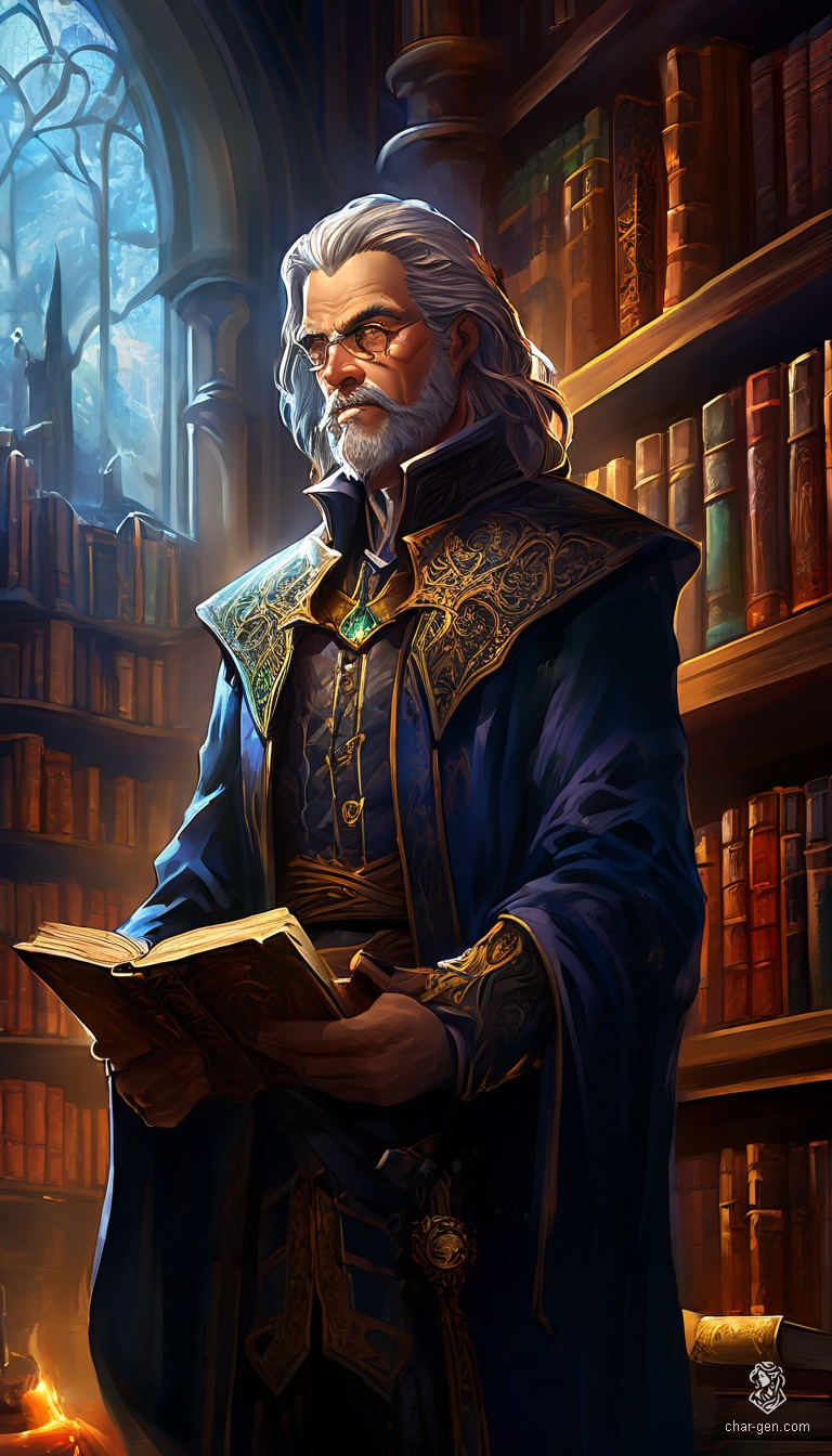 Human Wizard Librarian | Npc Fantasy Art | CharGen