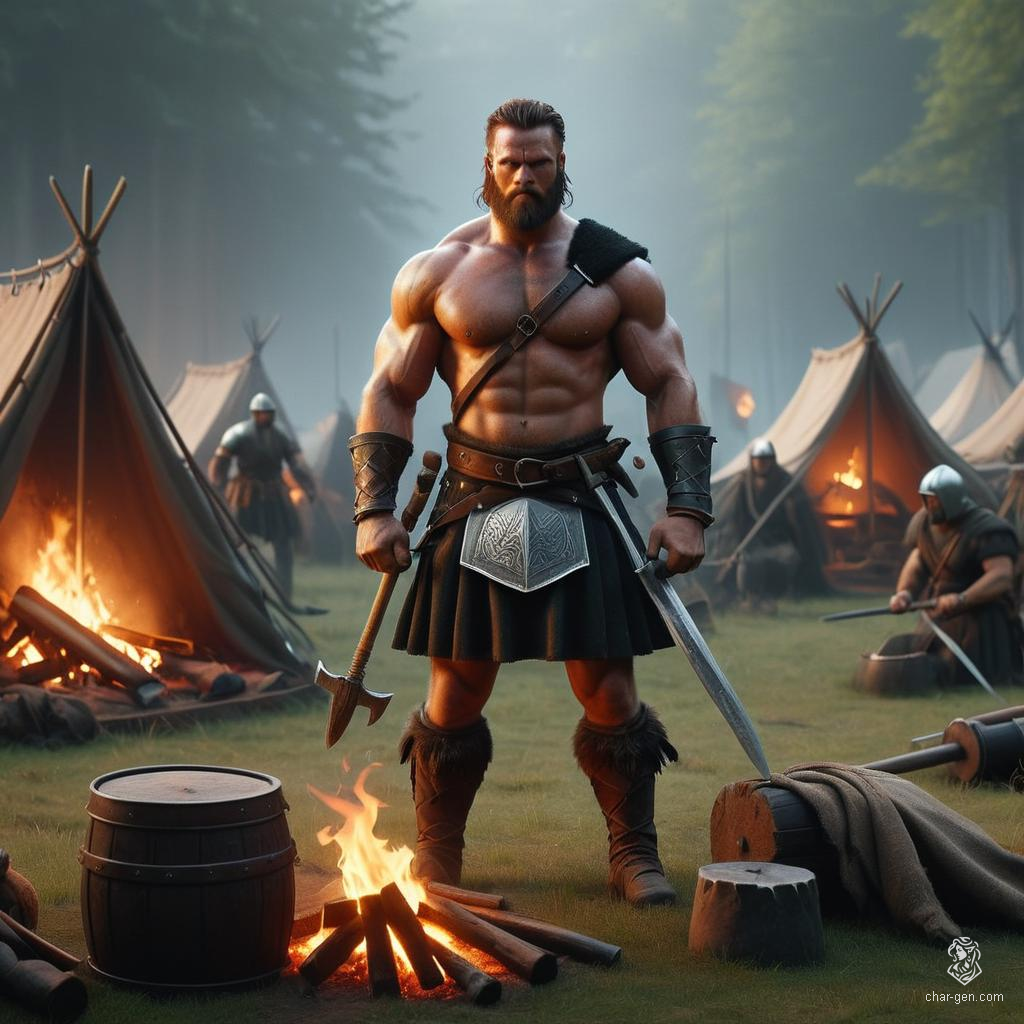 Human Barbarian Blacksmith | Npc Fantasy Art | CharGen