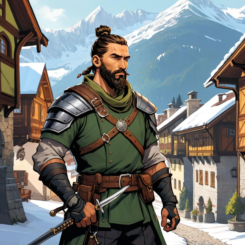 Human Fighter Mercenary-Captain *NEW* | Npc Fantasy Art | CharGen