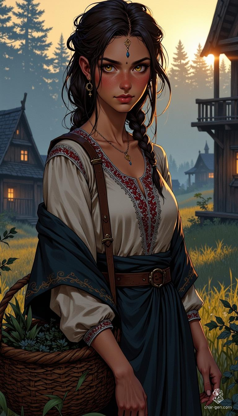 CharGen: D&D Character Art by Russiee - in soft dawn lighting and intricate detail featuring a ...