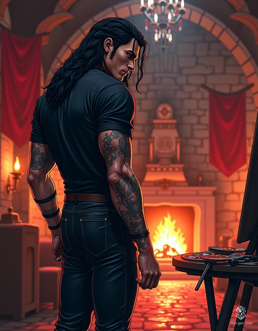 Human Rogue Painter | Npc Fantasy Art | CharGen