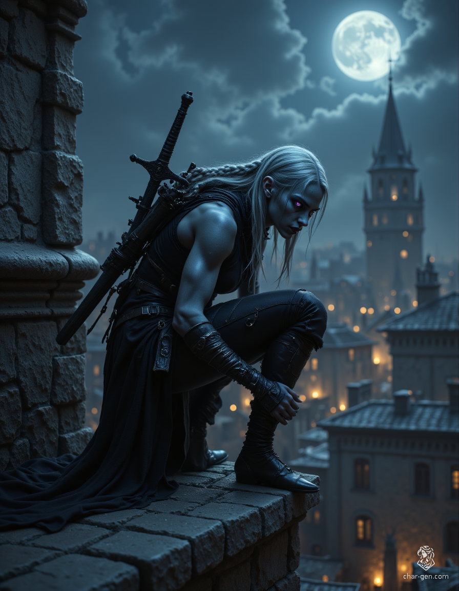 CharGen: Fantasy AI Image Generator - Npc Art by GreyImp - Half-Drow ...