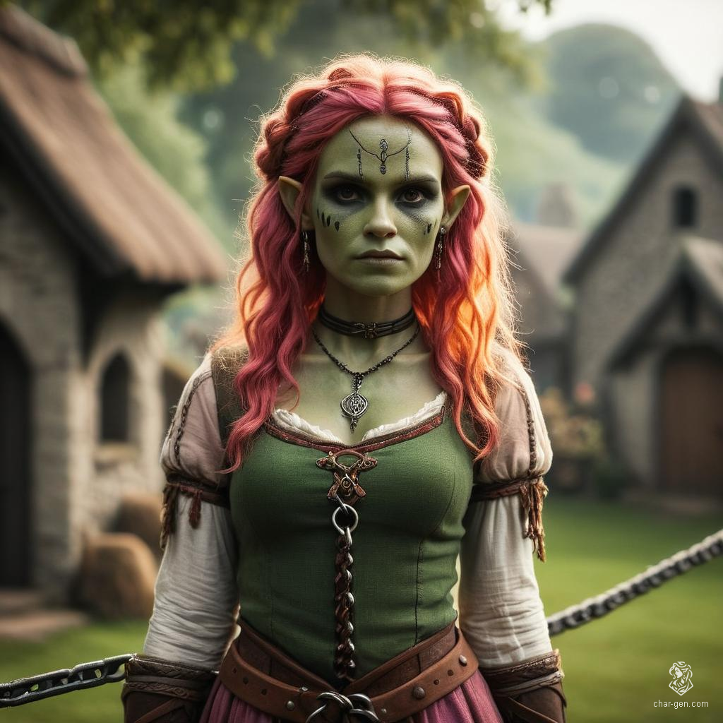 Half Orc Warlock | Npc Fantasy Art | CharGen