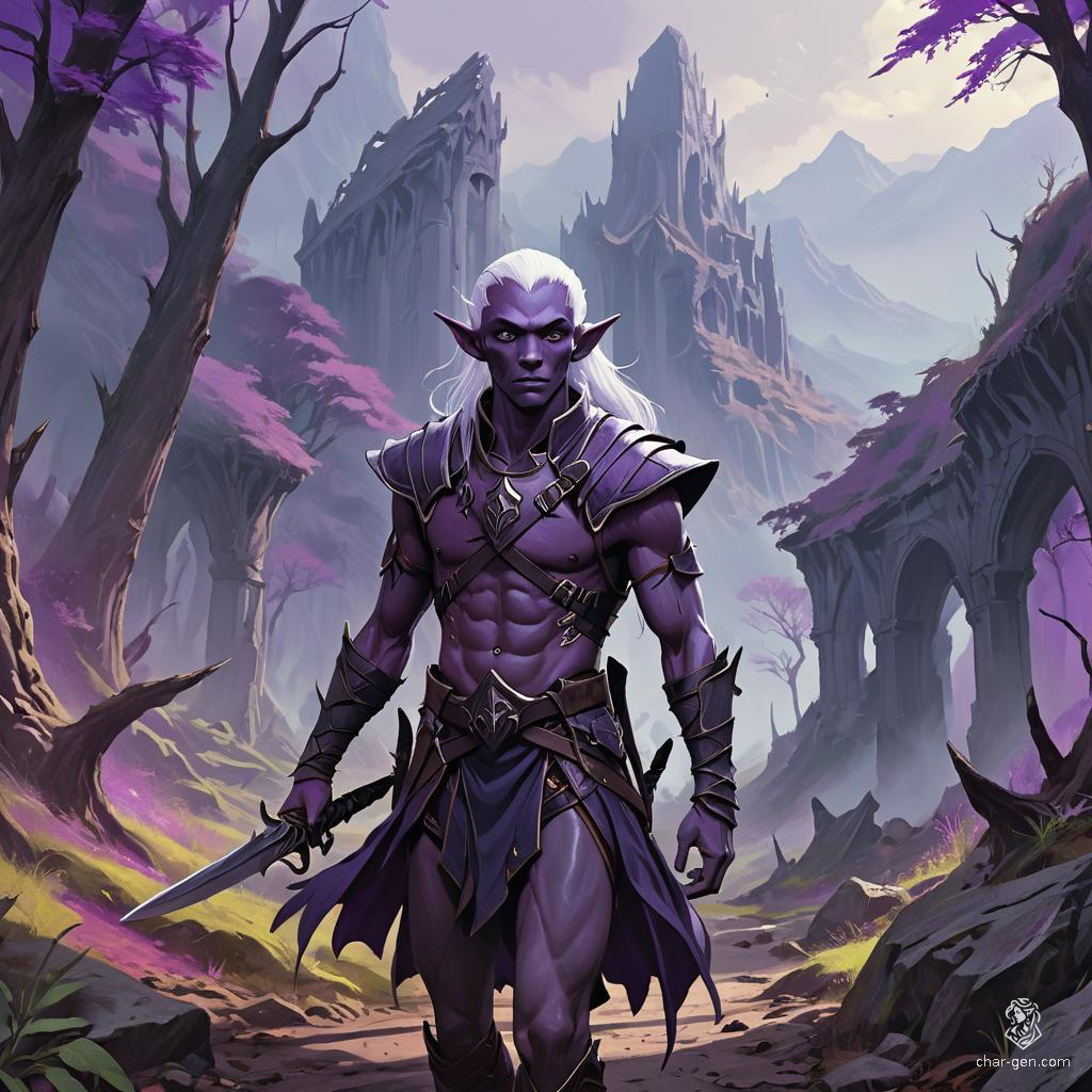 CharGen: D&D Npc Art by Bard3351 - Drow Ranger Hunter in Faerun