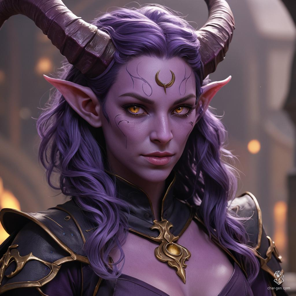 winged tiefling Warlock | Npc Fantasy Art | CharGen
