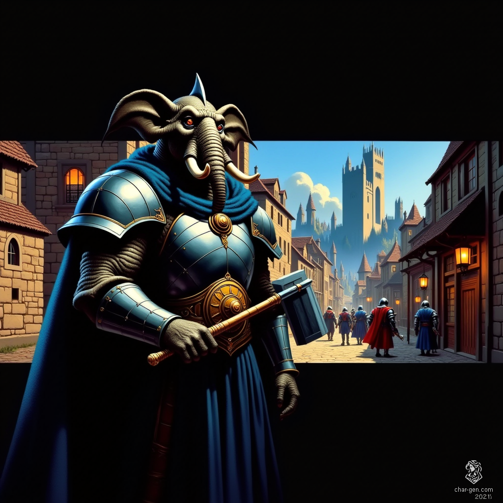 Loxodon Paladin | Npc Fantasy Art | CharGen