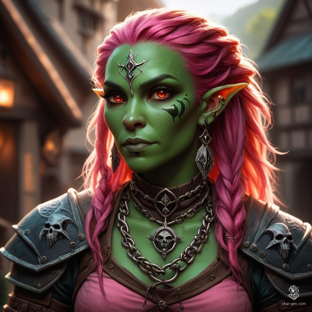 Half Orc Warlock | Npc Fantasy Art | CharGen