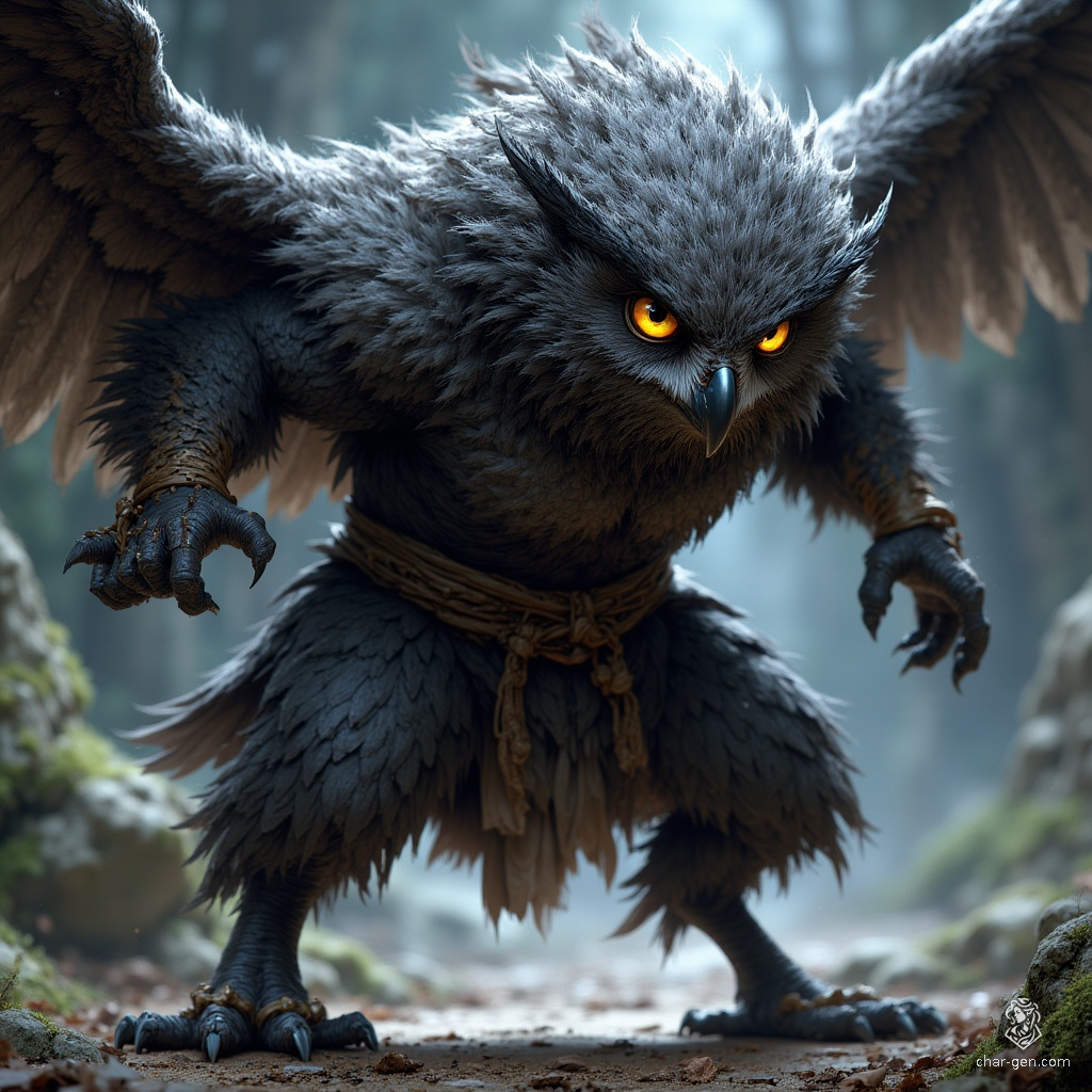 Owlin Monk | Npc Fantasy Art | CharGen