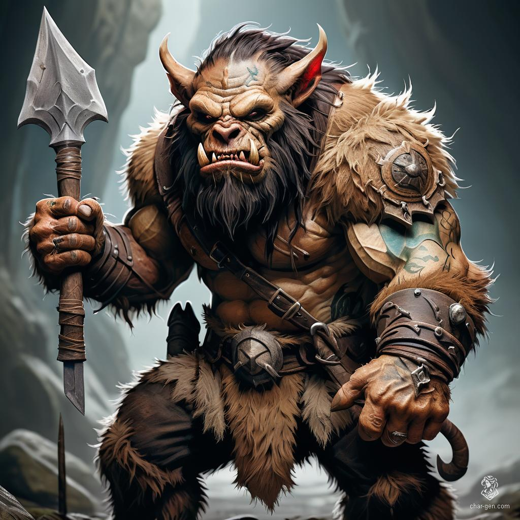 CharGen: D&D Monster Art by Bboru74 - Bugbear in Canyon