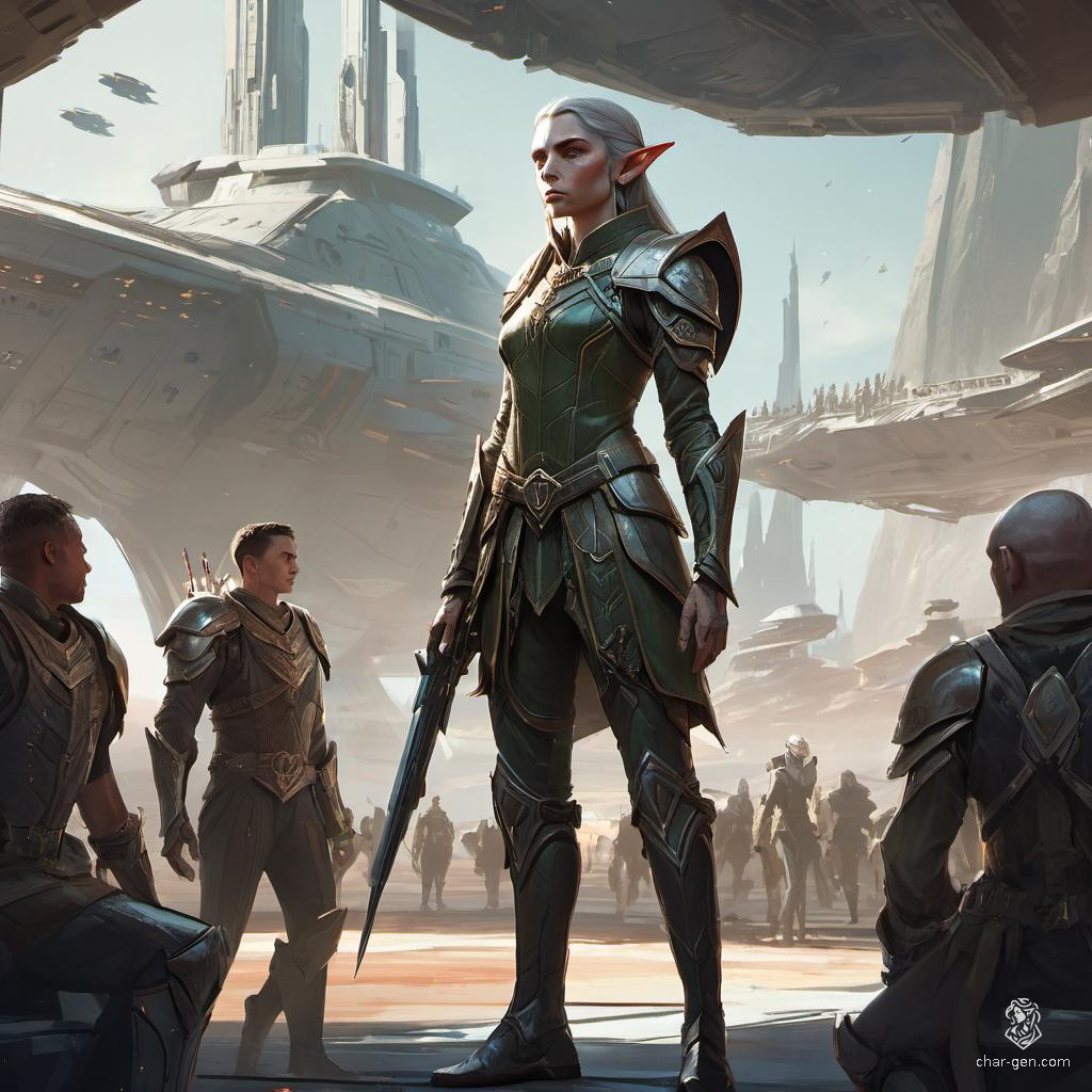 CharGen: D&D Npc Art by Reiffis - Elf Mercenary-Captain *NEW*