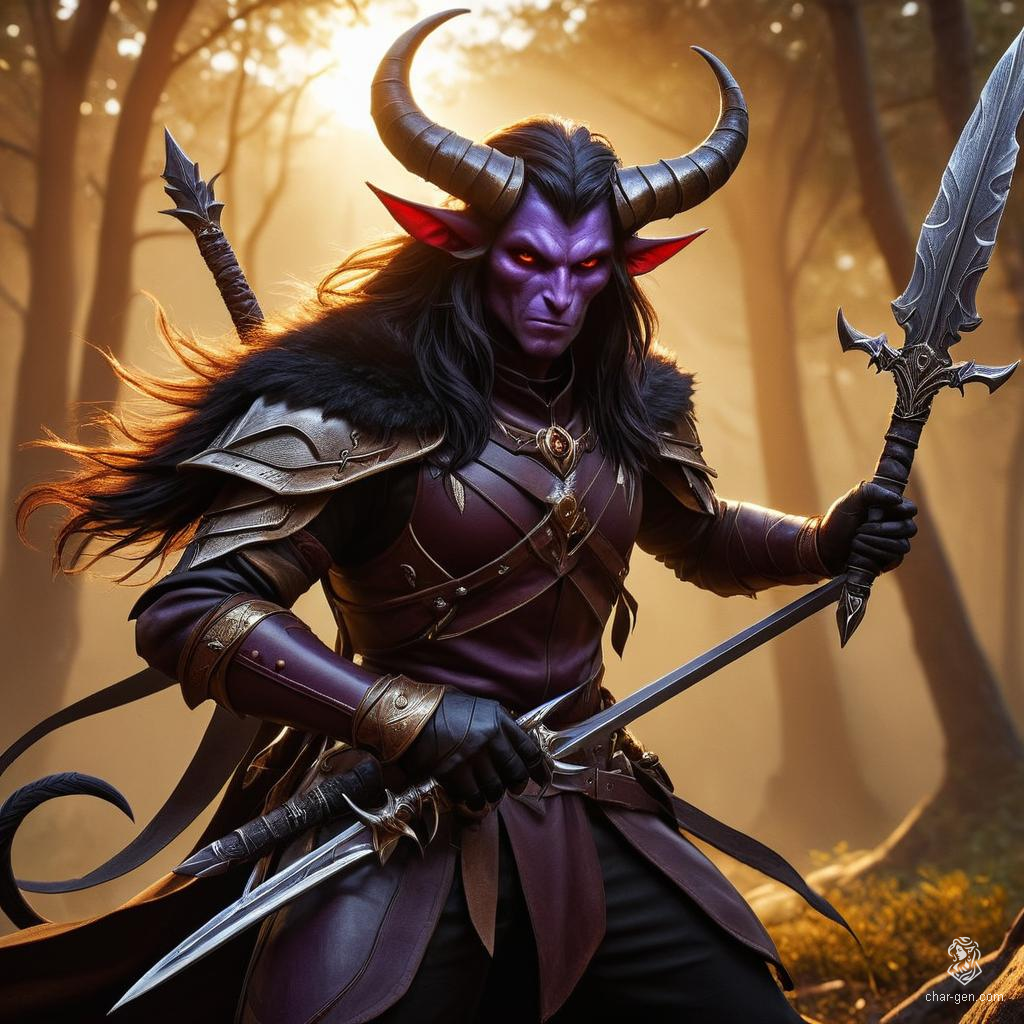 Tiefling Ranger | Npc Fantasy Art | CharGen