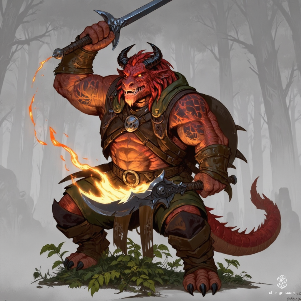 CharGen: D&D Npc Art by Warlock3958 - Chromatic Dragonborn Barbarian ...