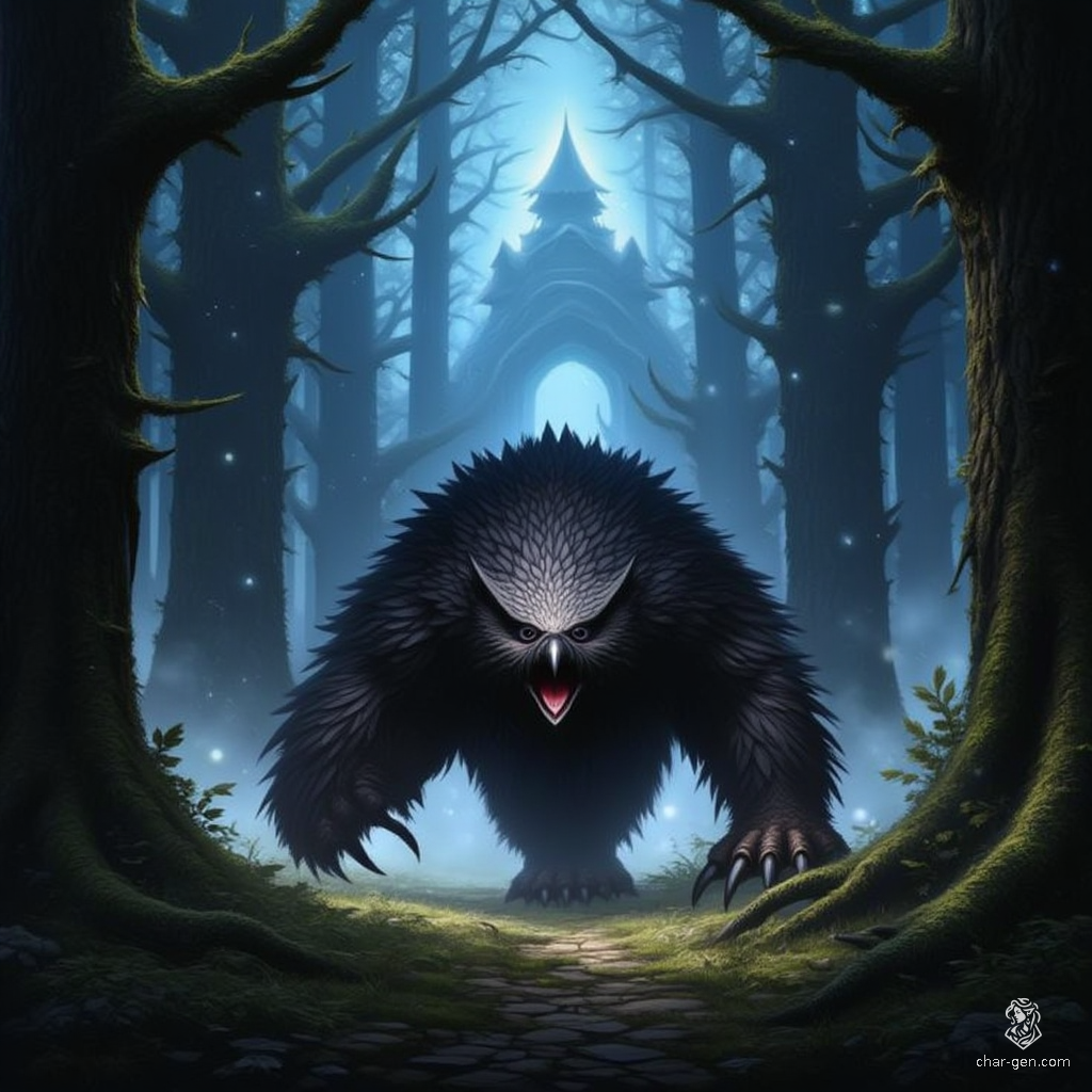 CharGen: D&D Monster Art by CharGen - Owlbear in Epic Fantasy