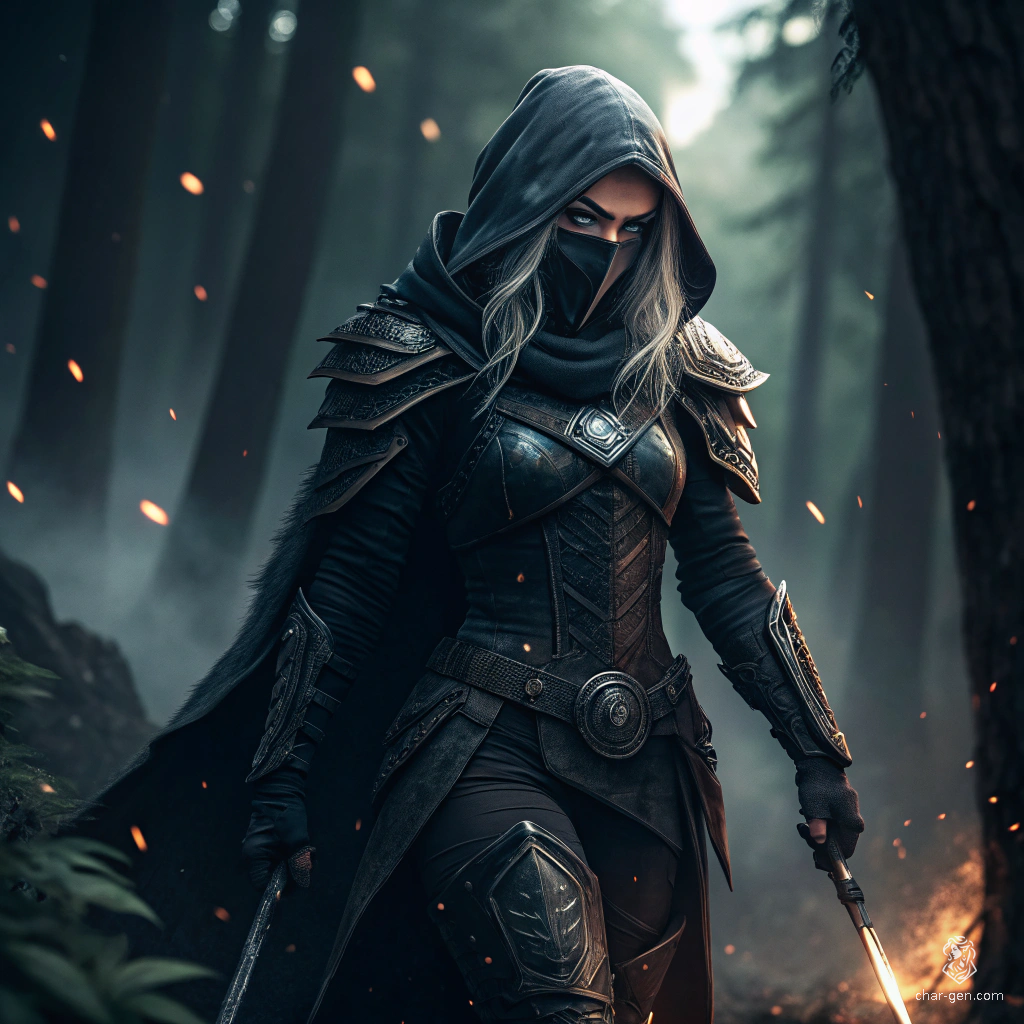 CharGen: D&D Character Art by Russiee - in stunning female rogue clad ...