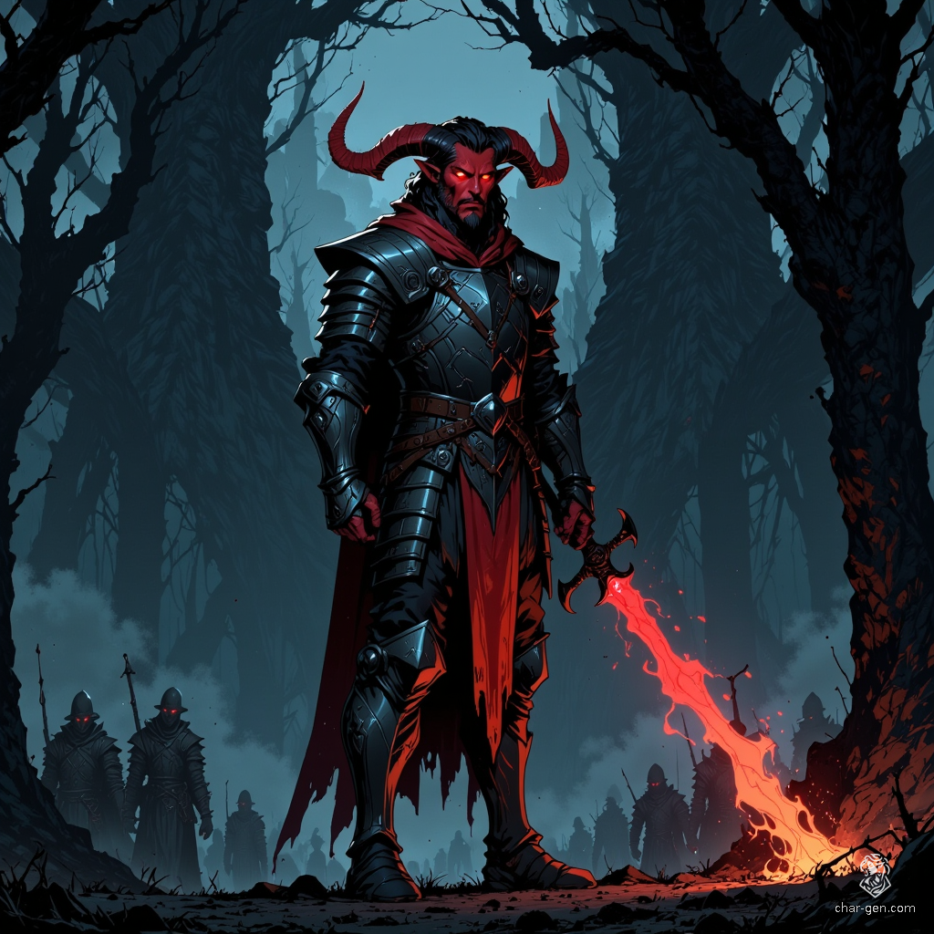 CharGen: D&D Npc Art by Artificer2106 - Tiefling Paladin Mercenary ...