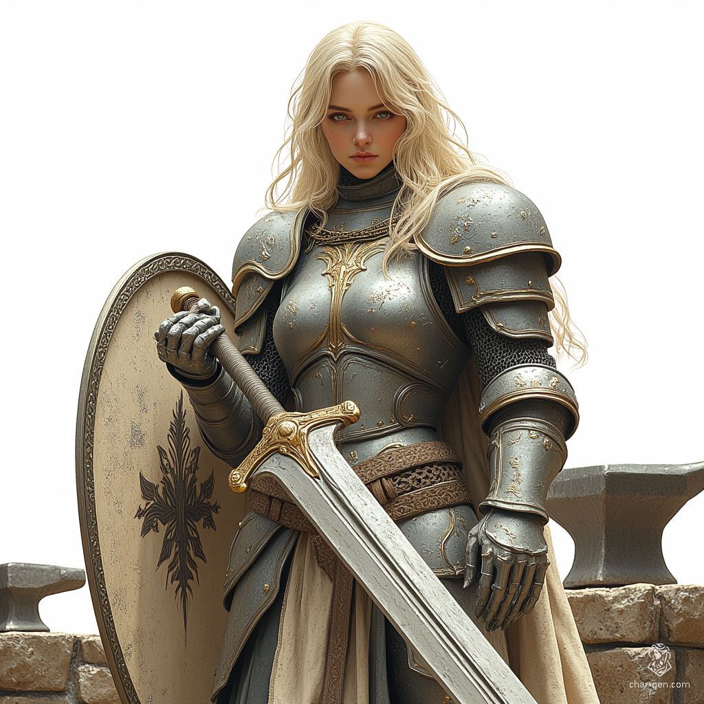 Half Elf Fighter Armorer | Npc Fantasy Art | CharGen