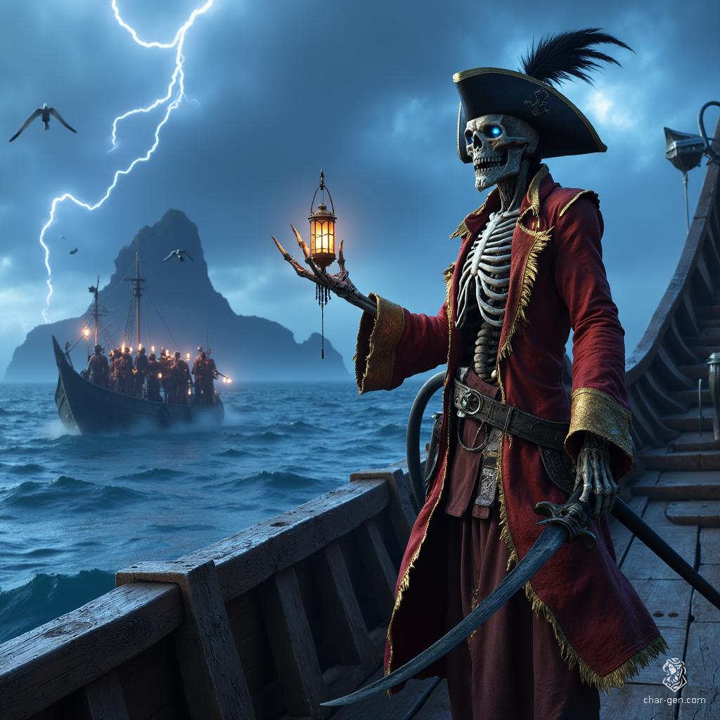 CharGen: D&D Monster Art by Nyble - Lich in Pirate