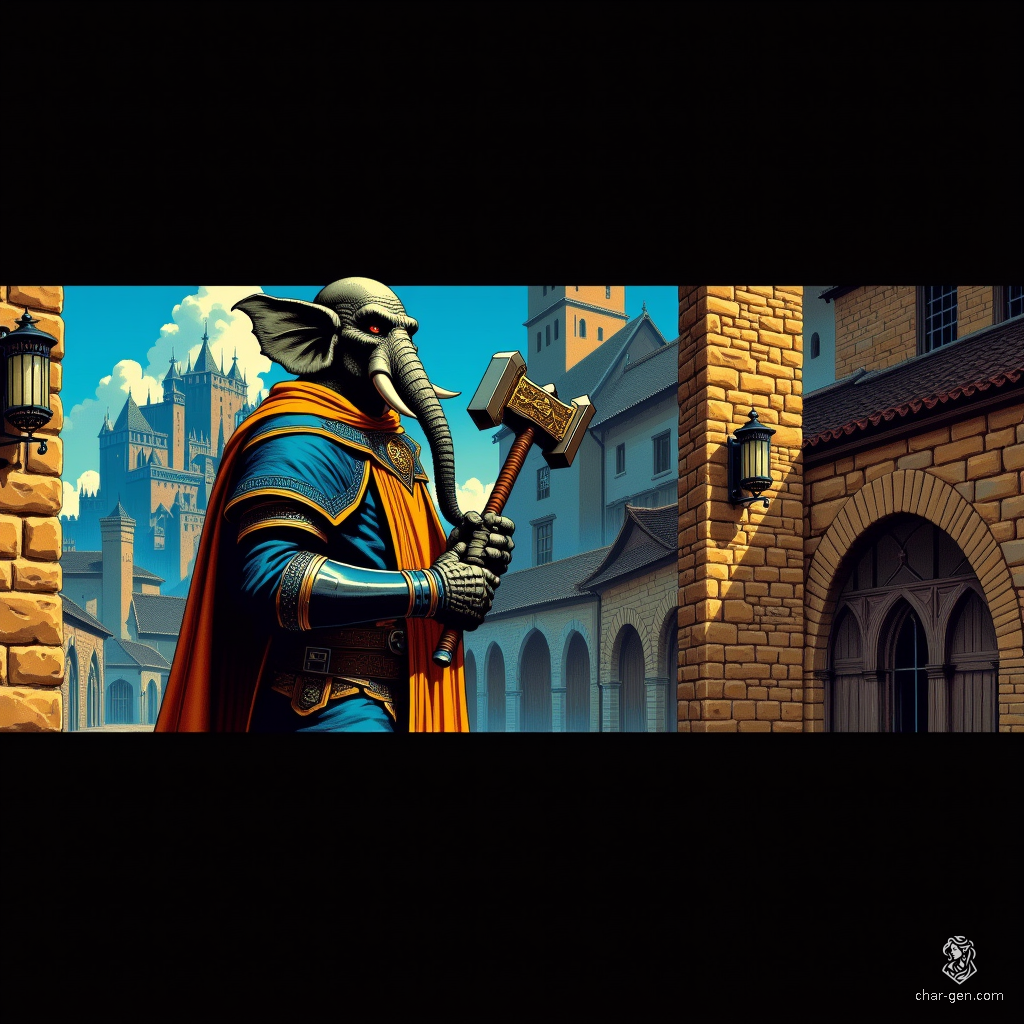 Loxodon Paladin Guard | Npc Fantasy Art | CharGen