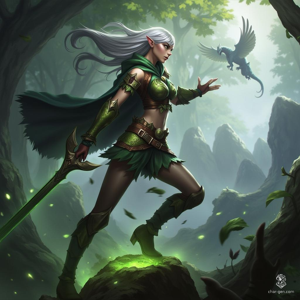 CharGen: D&D Npc Art by Russiee - in battle-hardened elven warrior with long, flowing silver ...