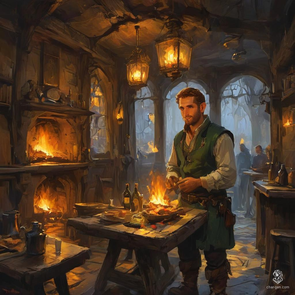 Elf Innkeeper | Npc Fantasy Art | CharGen