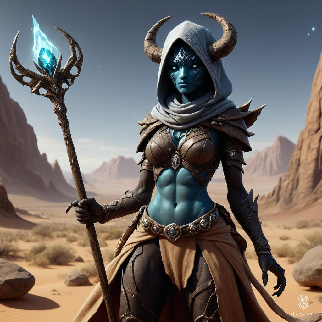 Earth Genasi Wizard Hunter | Npc Fantasy Art | CharGen