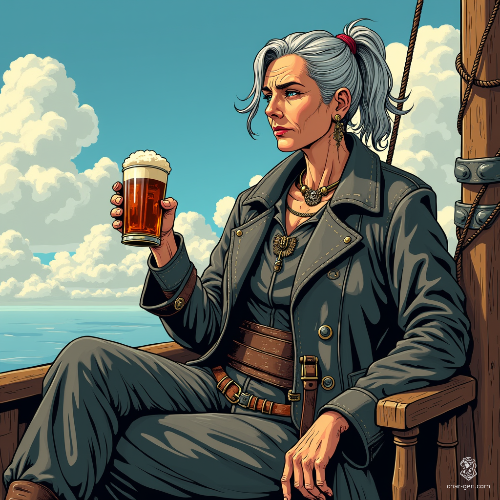 Human Airship Captain | Npc Fantasy Art | CharGen