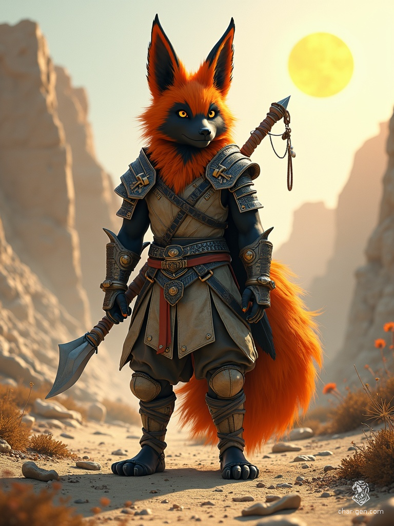 Kitsune Fighter | Npc Fantasy Art | CharGen