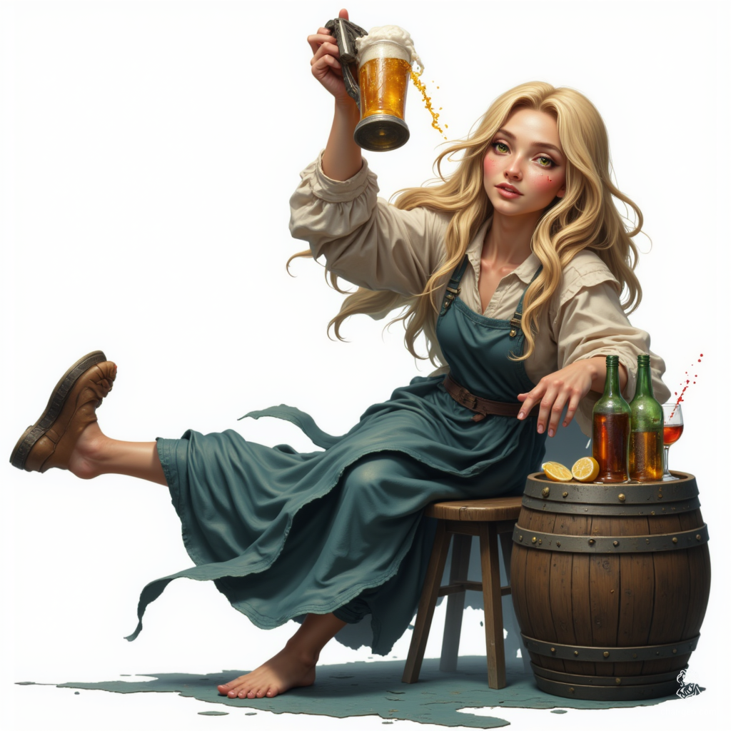 CharGen: D&D Npc Art by Yukioto - Dwarf Bartender