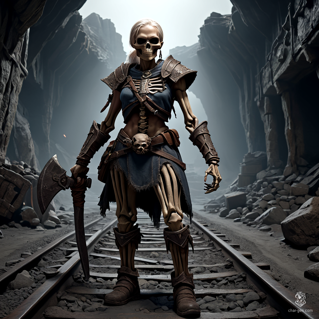 Half Elf Skeleton | Monster Fantasy Art | CharGen