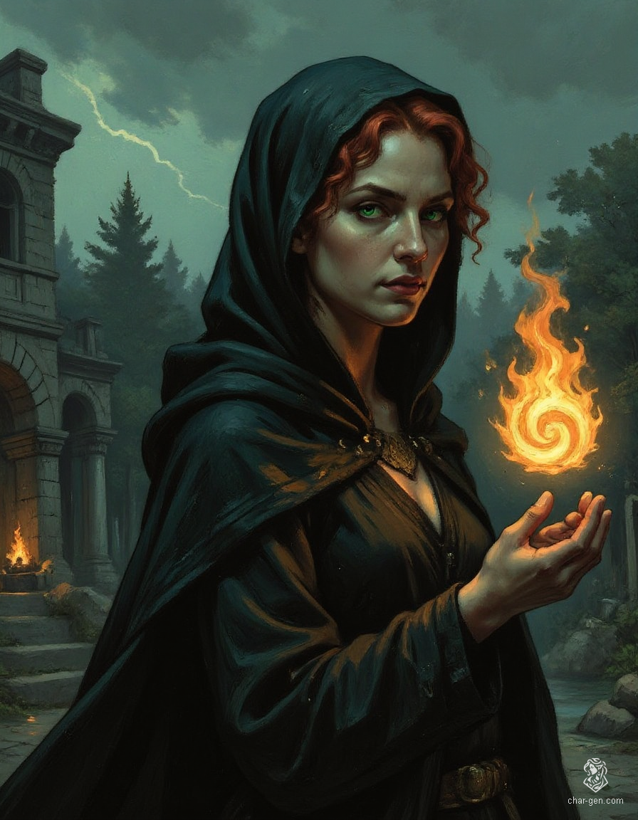 CharGen: D&D Npc Art by Wizard0053 - Human Sorcerer Caster in Faerun