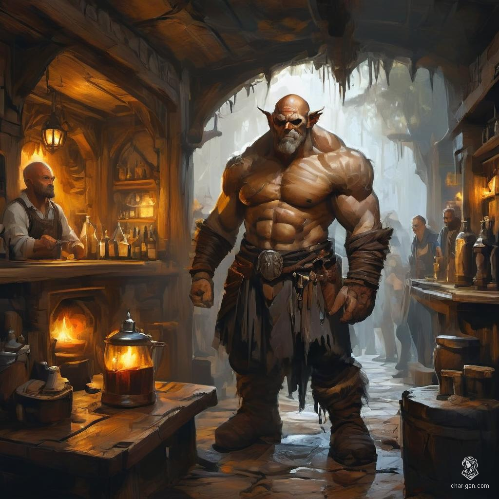 Goliath Innkeeper | Npc Fantasy Art | CharGen