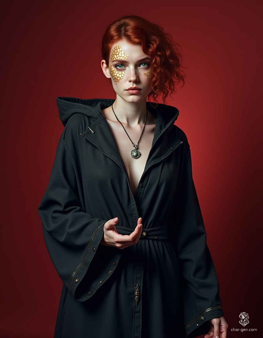 CharGen: D&D Npc Art by Wizard0053 - Human Sorcerer Caster in Dark Fantasy