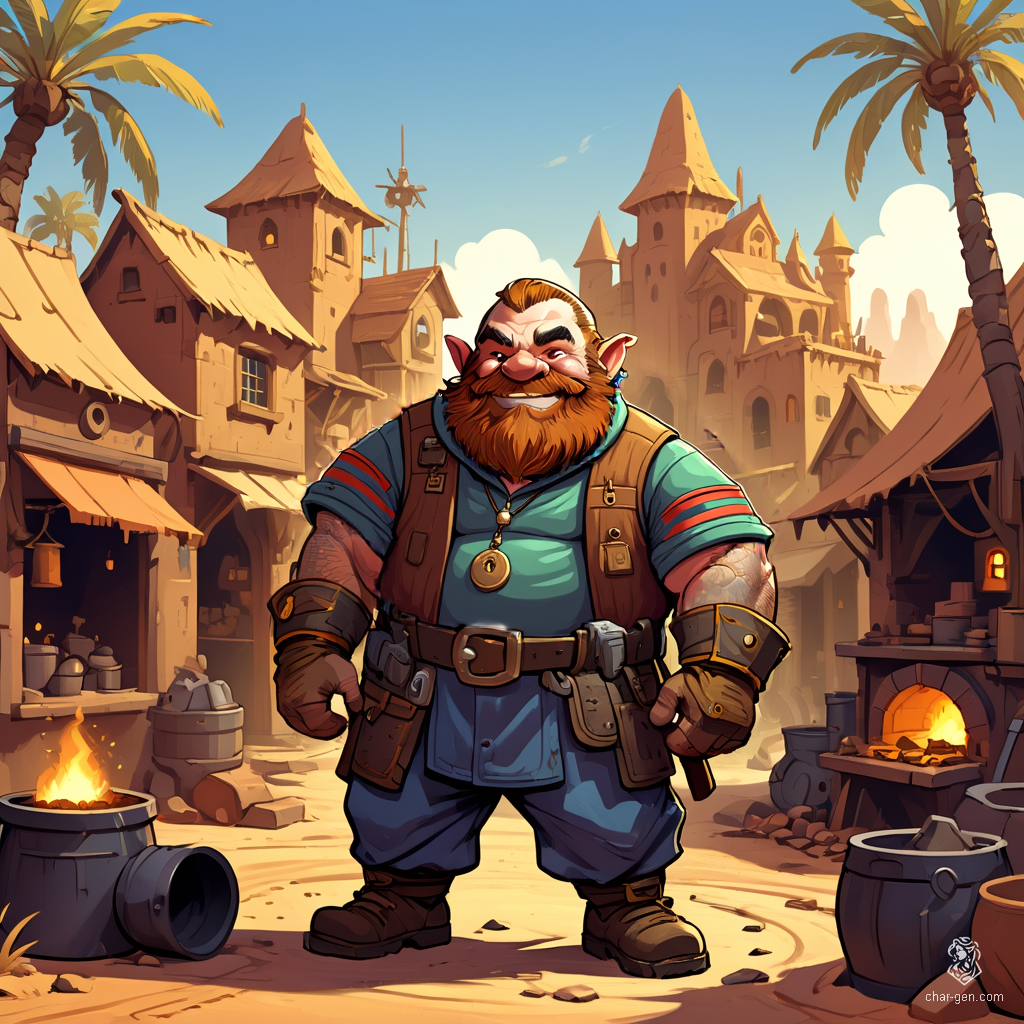 Dwarf Blacksmith | Edit Fantasy Art | CharGen