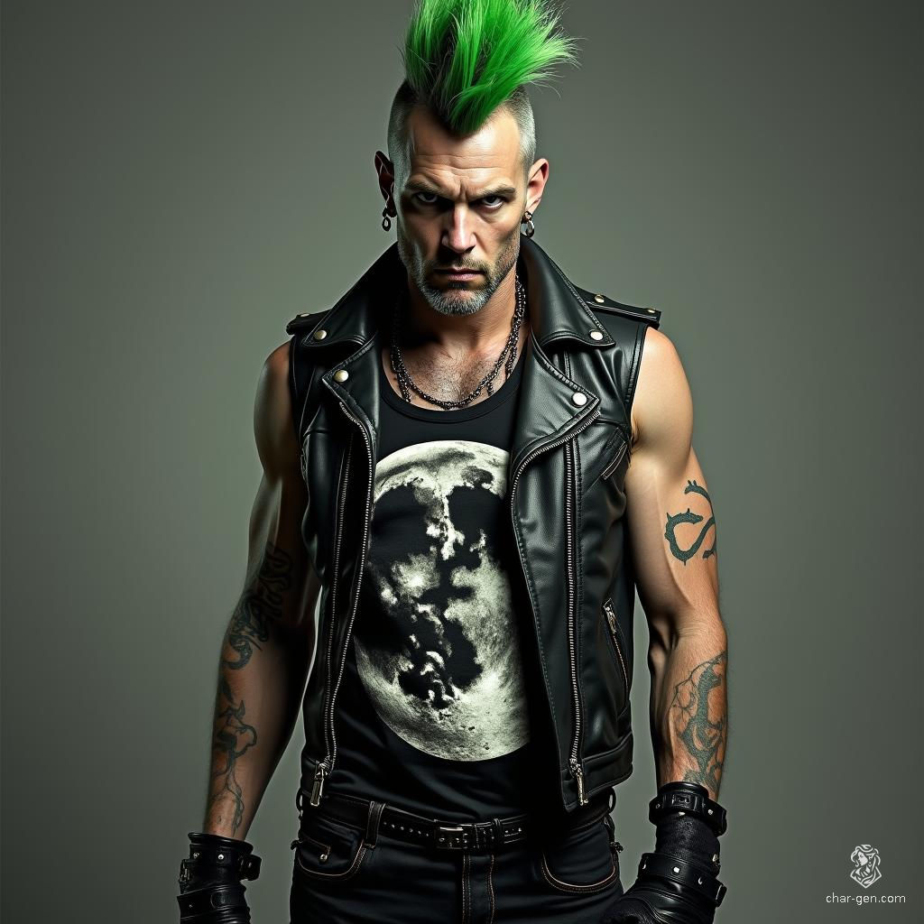 CharGen: D&D Character Art by Monk3138 - in A tall, muscular punk ...