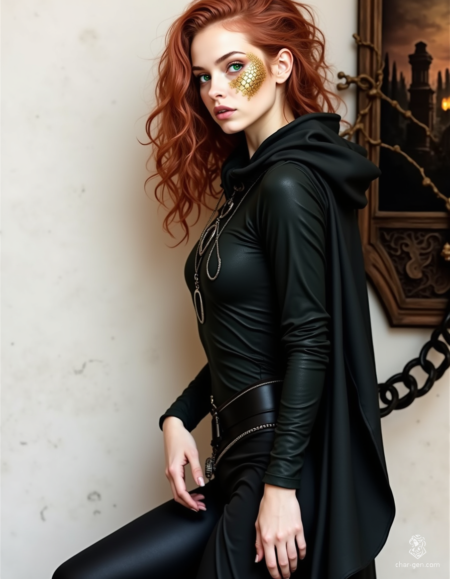 CharGen: D&D Npc Art by Wizard0053 - Human Sorcerer Caster in Dark Fantasy