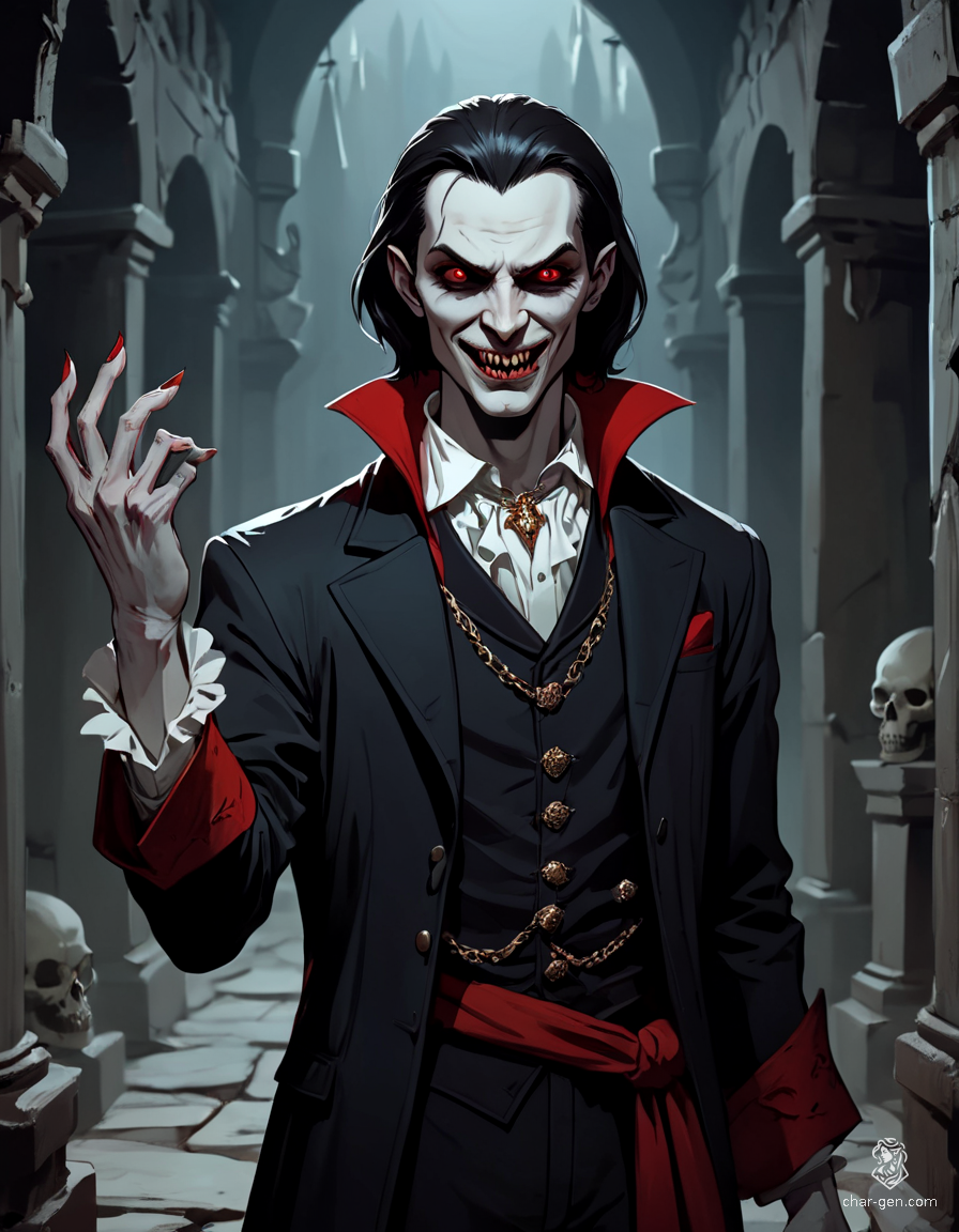 CharGen: D&D Monster Art by Druid3232 - in A vampire mage, with elegant ...