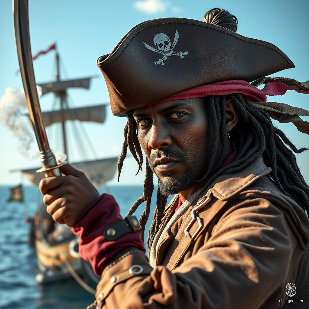 Human Rogue Pirate *NEW* | Npc Fantasy Art | CharGen