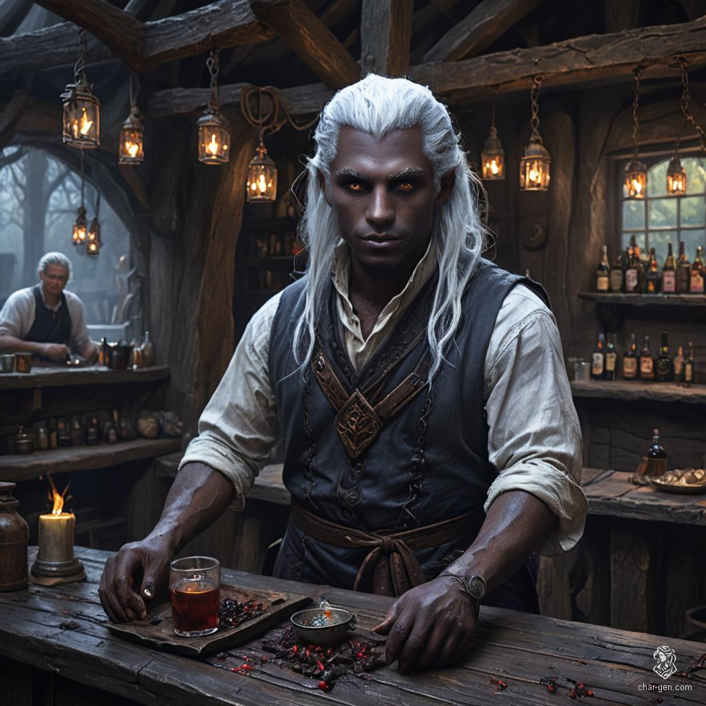 Drow Innkeeper | Npc Fantasy Art | CharGen