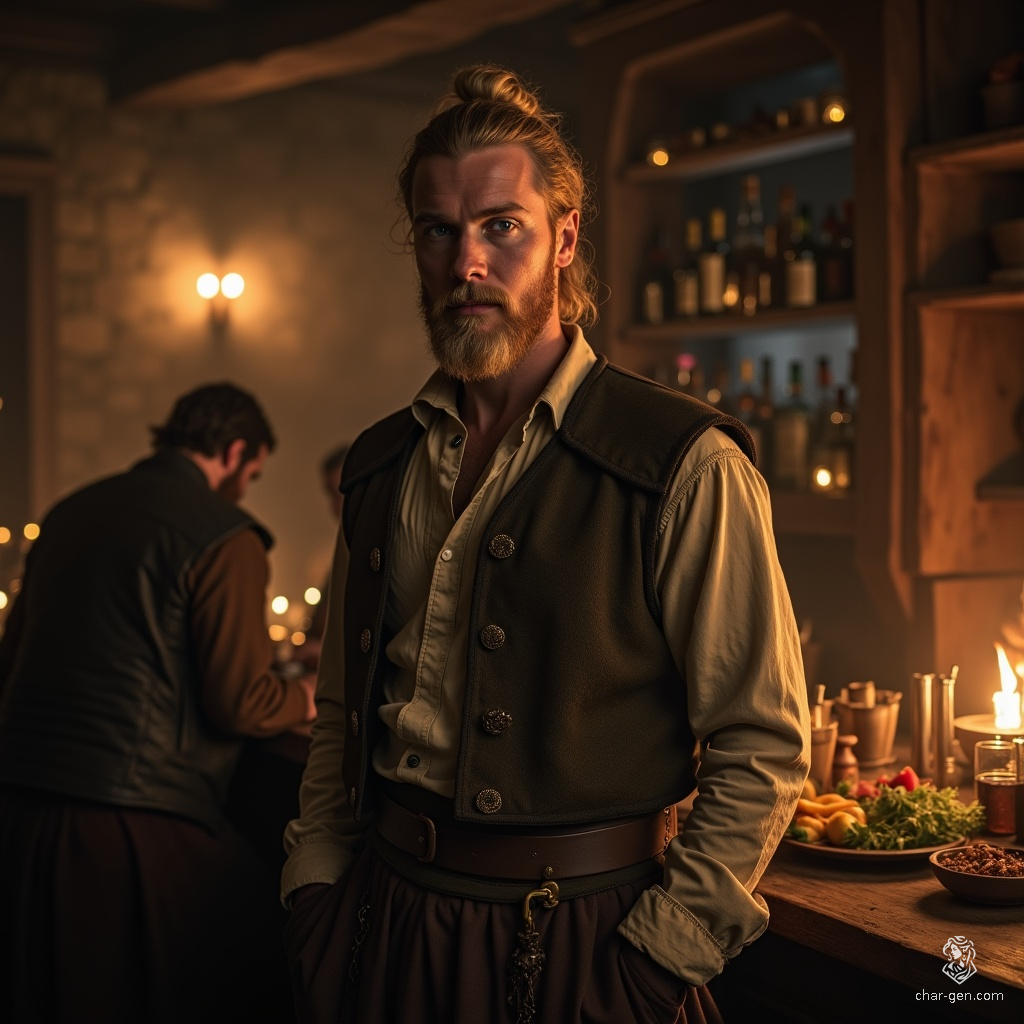 CharGen: D&D Npc Art by Warlock3353 - Human Druid Innkeeper