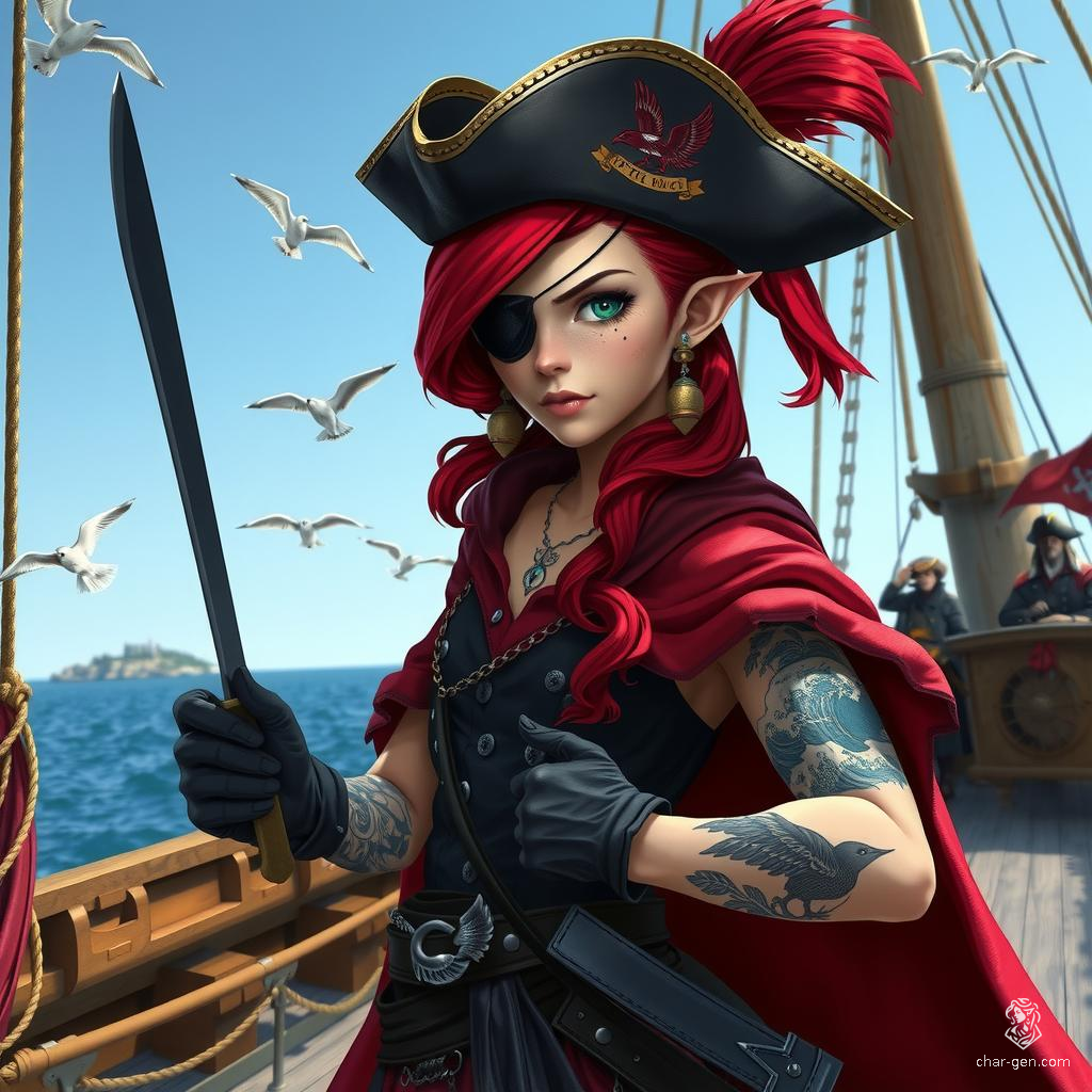 Human Rogue Pirate *NEW* | Npc Fantasy Art | CharGen