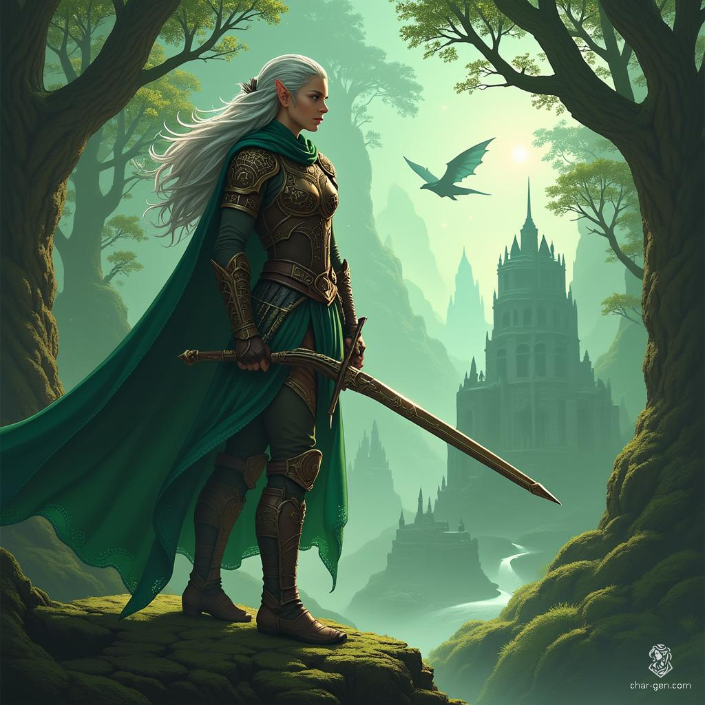 CharGen: D&D Npc Art by Russiee - in battle-hardened elven warrior with long, flowing silver ...