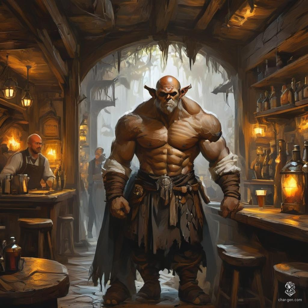 Goliath Innkeeper | Npc Fantasy Art | CharGen
