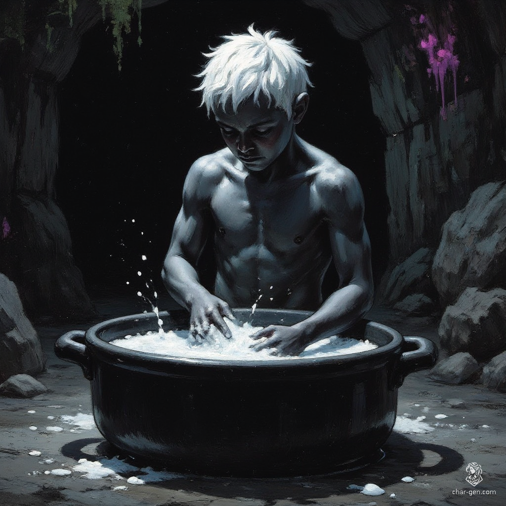 CharGen: D&D Npc Art by Paladin3932 - Drow in Underdark Home Exterior