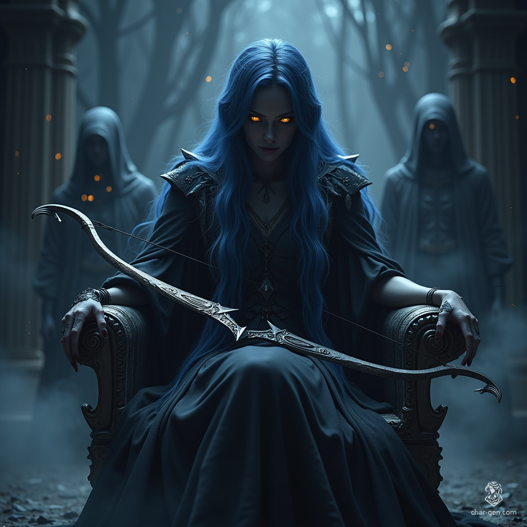 Shadow Genasi Ranger Huntress | Npc Fantasy Art | CharGen