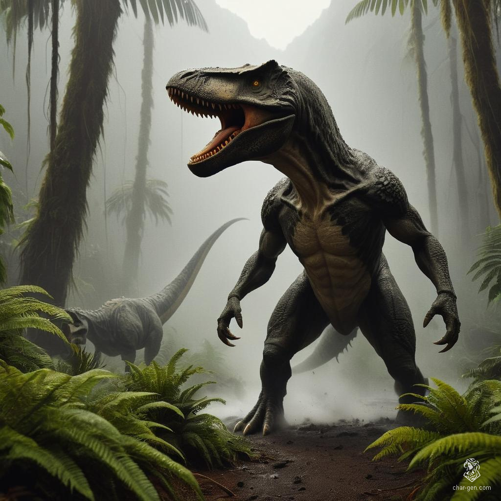 CharGen: D&D Monster Art by CharGen - Allosaurus in Prehistoric