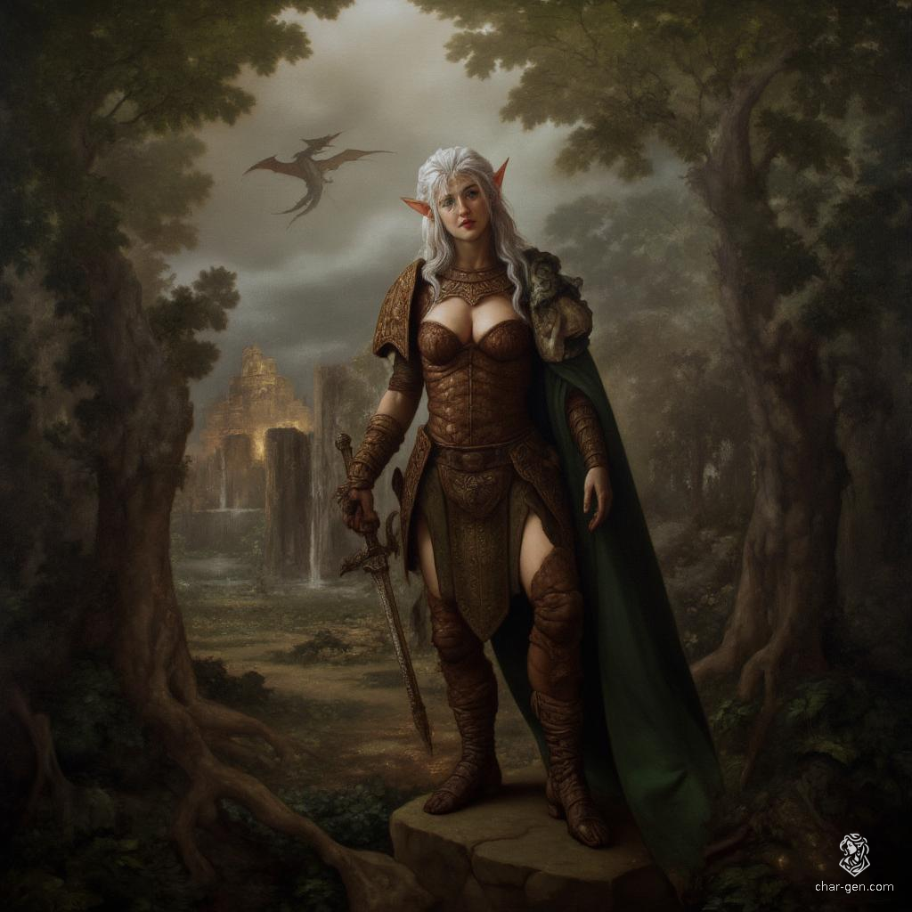 CharGen: D&D Npc Art by Russiee - in battle-hardened elven warrior with long, flowing silver ...